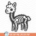 Llama Skeleton SVG for Cricut, Alpaca Farm Animal Skeleton Bones ...