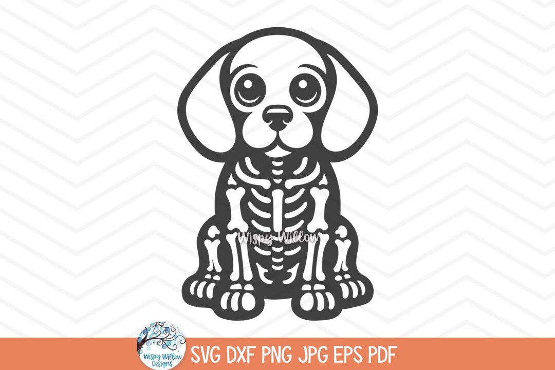 Beagle Dog Skeleton SVG for Cricut, Pet Dog, Animal Skeleton Bones ...