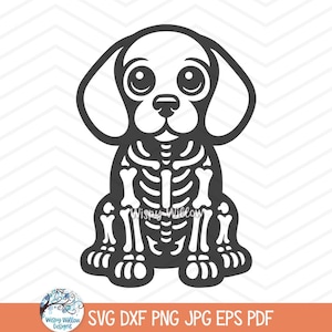 Beagle Dog Skeleton SVG for Cricut, Pet Dog, Animal Skeleton Bones Clipart JPG, Fall Halloween ...