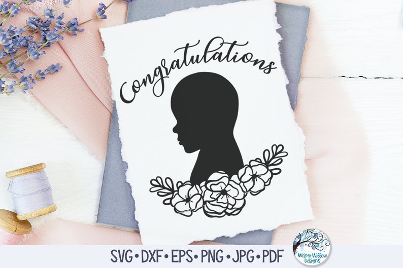Congratulations Baby With Flowers SVG New Baby Svg - Etsy