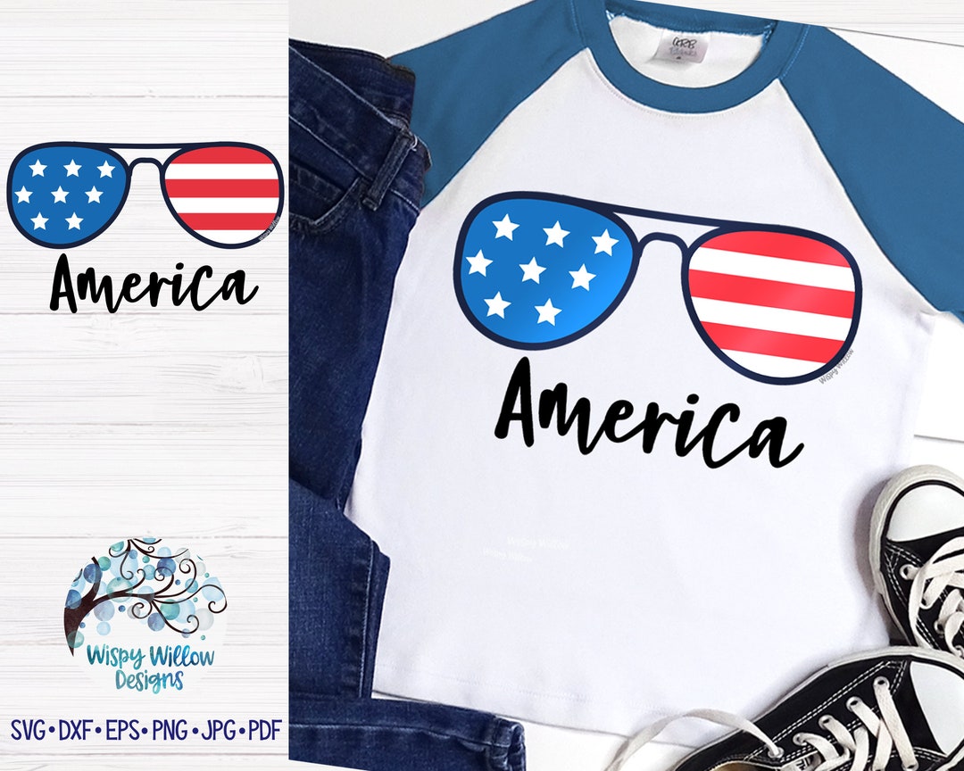 America Sunglasses SVG, American Flag Sunglasses SVG, Stars and Stripe ...