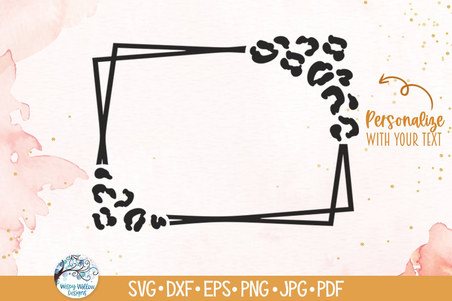 Leopard Print Frame SVG Bundle for Cricut Animal Print Circle - Etsy ...