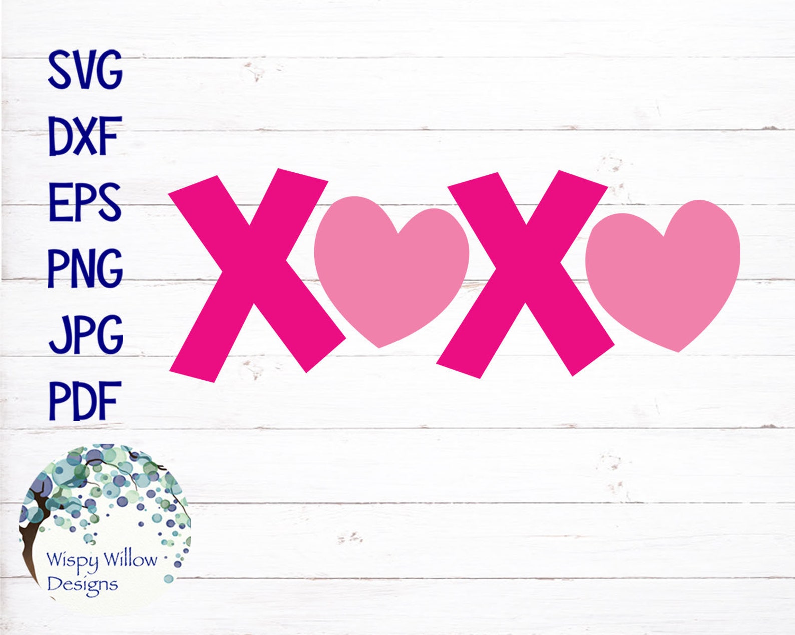 XOXO Hearts SVG Valentine's Day DXF Png Eps Jpg - Etsy