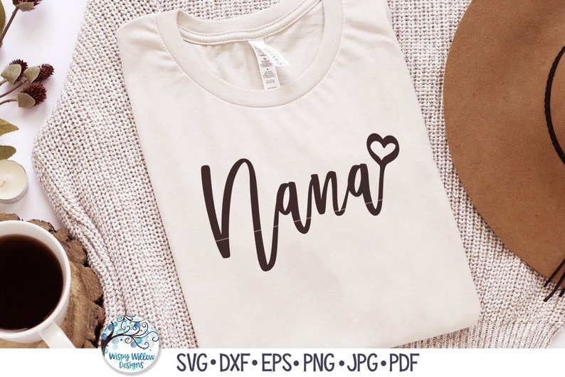 Nana SVG Grandmother Shirt Design SVG for Cricut Cursive - Etsy