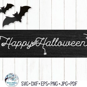 Happy Halloween Skeleton Sign SVG for Cricut, Skeleton Hands Holding ...