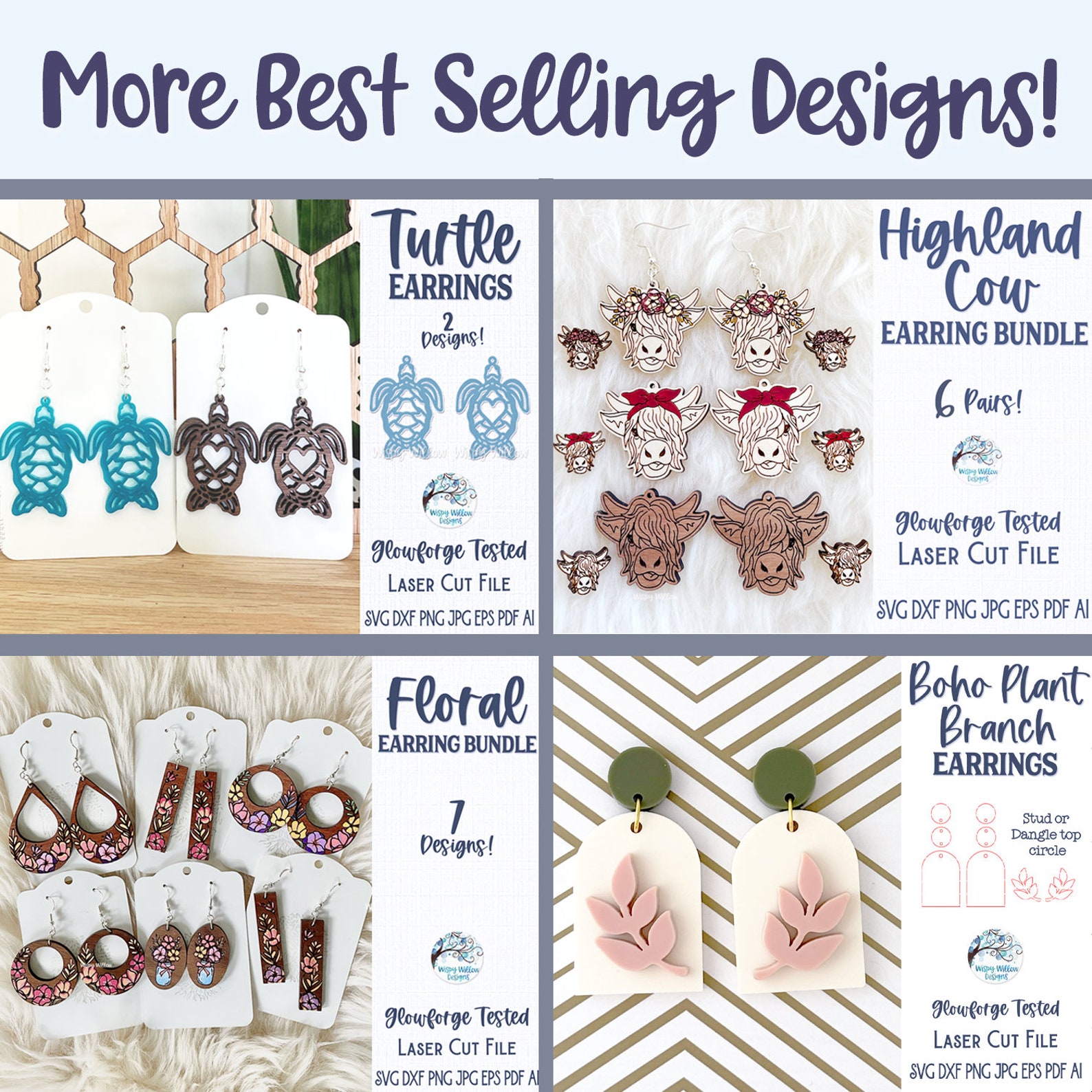 Beach Earring SVG File for Glowforge or Laser Cutter, Sunrise Over ...