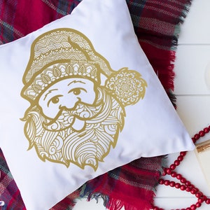 Santa Zentangle SVG, Mandala Santa Claus SVG, Santa Mandala, Christmas ...