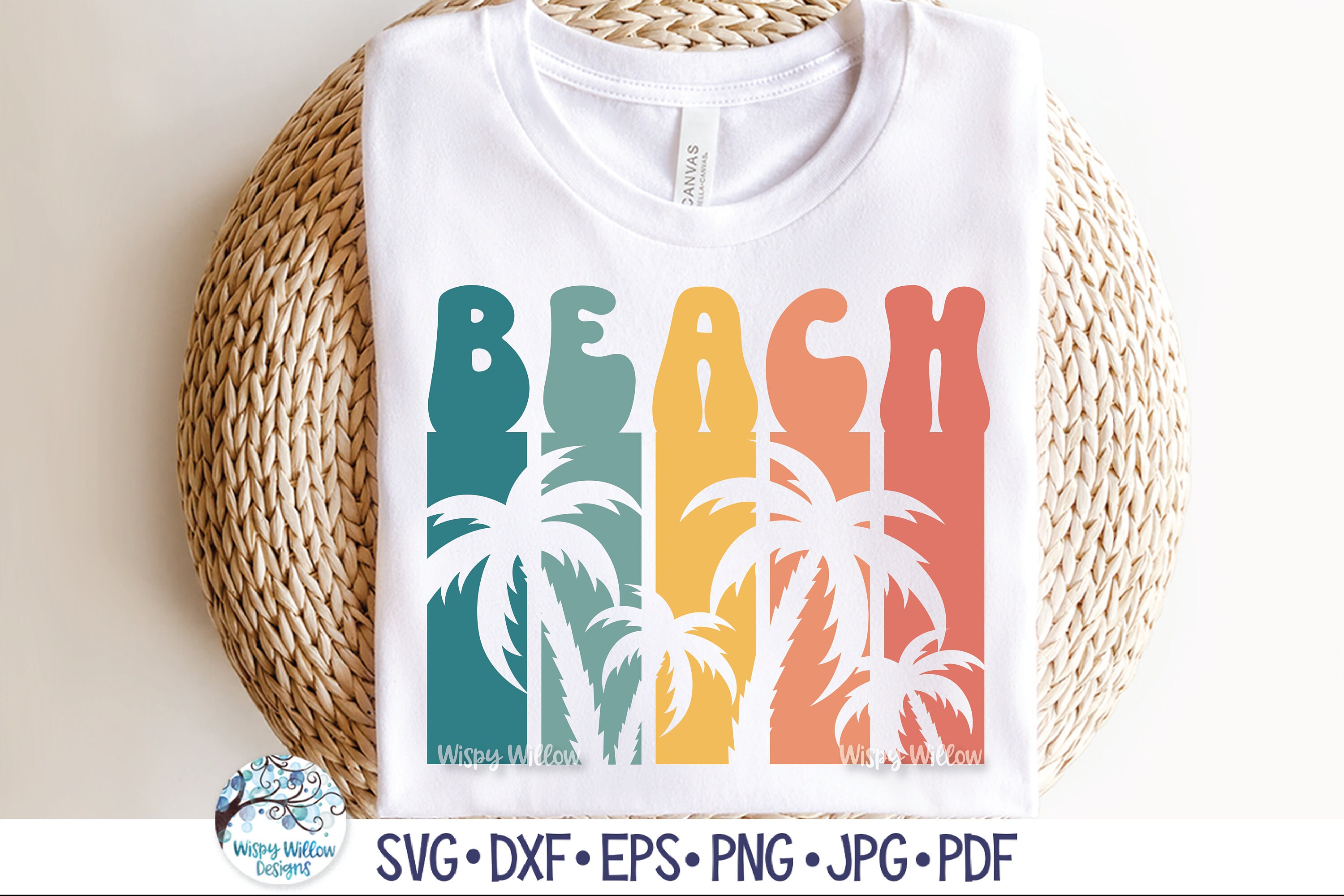 Retro Summer Beach SVG for Cricut Beach With Palm Trees - Etsy