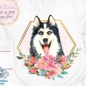 Floral Dog Sublimation Bundle, Watercolor Dog Bundle Png, Dogs With ...