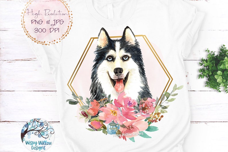Floral Dog Sublimation Bundle, Watercolor Dog Bundle Png, Dogs With ...