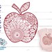 Fall Apple Zentangle SVG, Fall Svg, Apple Mandala Svg, Apple Zentangle ...