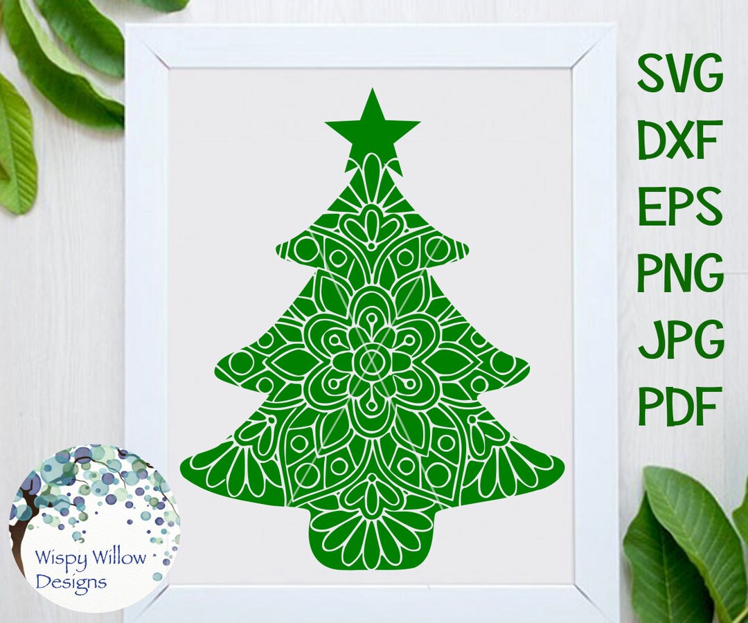 Christmas Tree Mandala SVG, Christmas, SVG, DXF, Png, Eps, Pdf, Jpg ...
