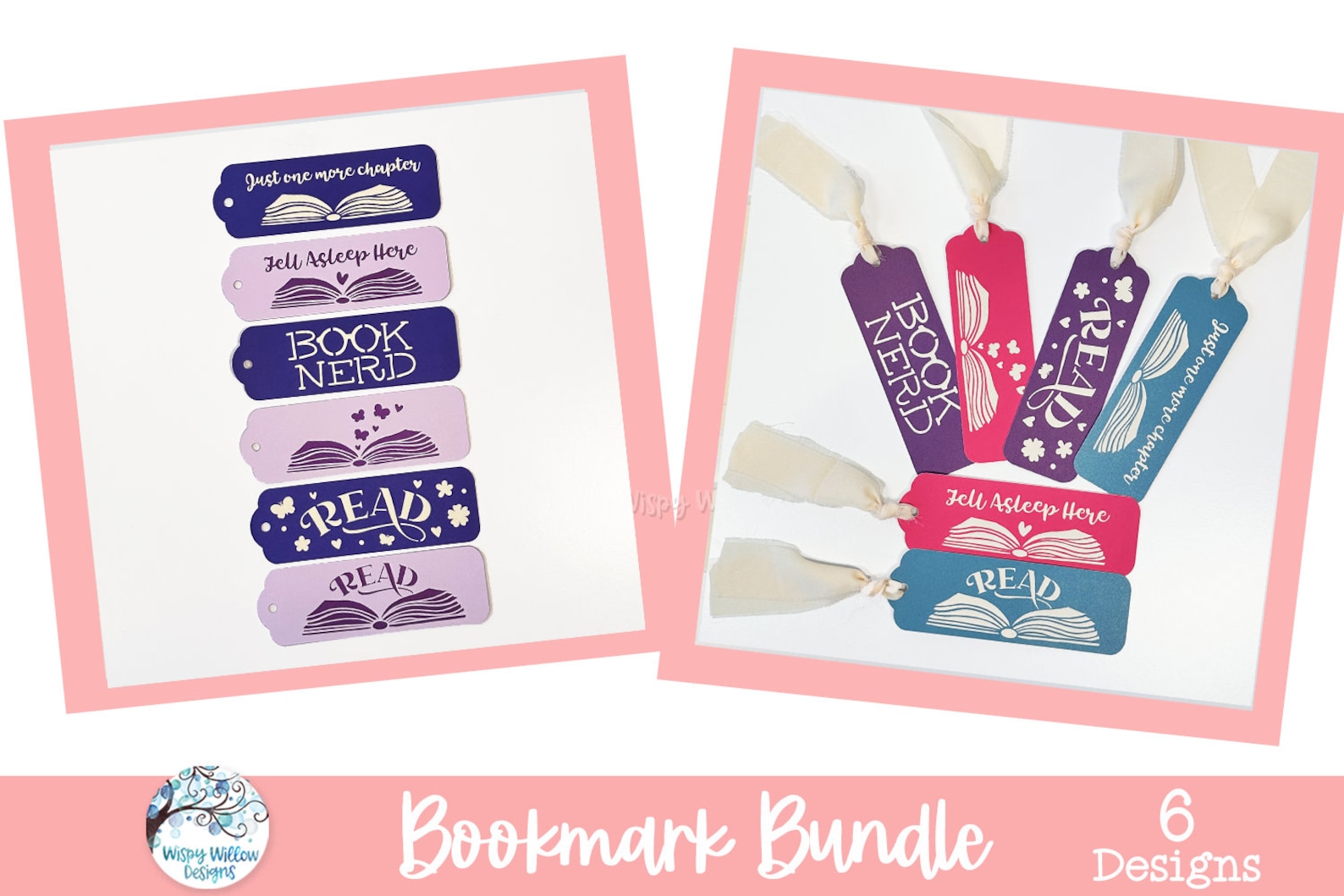 Reading Bookmark SVG Bundle, Funny Book Quotes, Paper Cut Cardstock ...