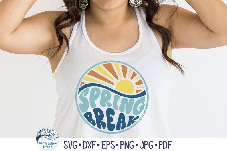 Spring Break SVG for Cricut Beach Sunrise PNG Spring - Etsy