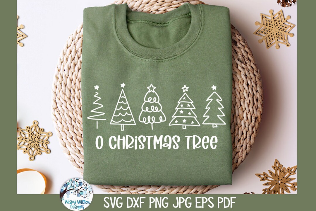 O Christmas Tree SVG for Cricut, Christmas Tree Doodles, Merry ...