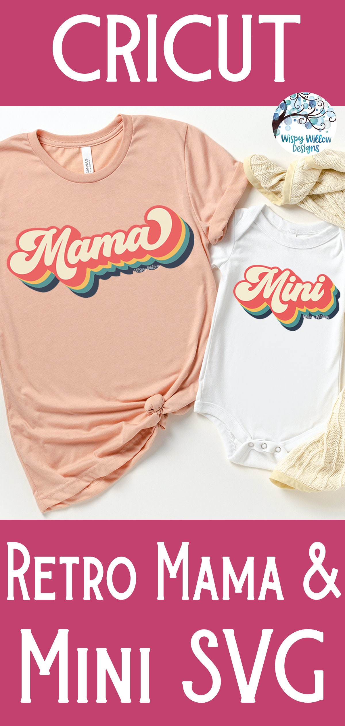 Retro Mama and Mini SVG Retro Mom Svg Mommy and Me Svg Mama | Etsy