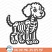 Golden Doodle Dog Skeleton SVG for Cricut, Pet Animal Skeleton Bones ...