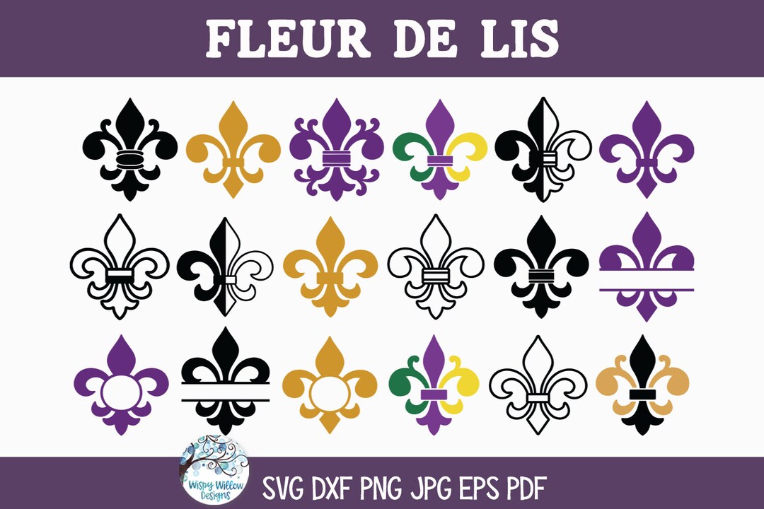 Fleur De Lis SVG Bundle for Cricut, Mardi Gras, Fat Tuesday, New ...