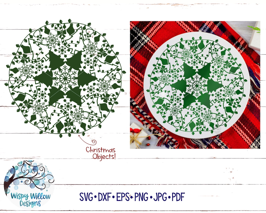 Christmas Mandala SVG, Christmas Svg, Winter Mandala Svg, Christmas ...