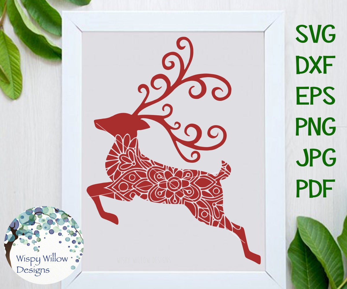 Reindeer SVG Christmas DXF png eps PDF jpg Reindeer | Etsy