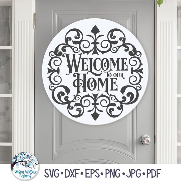 Elegant Front Door Welcome Sign - Etsy