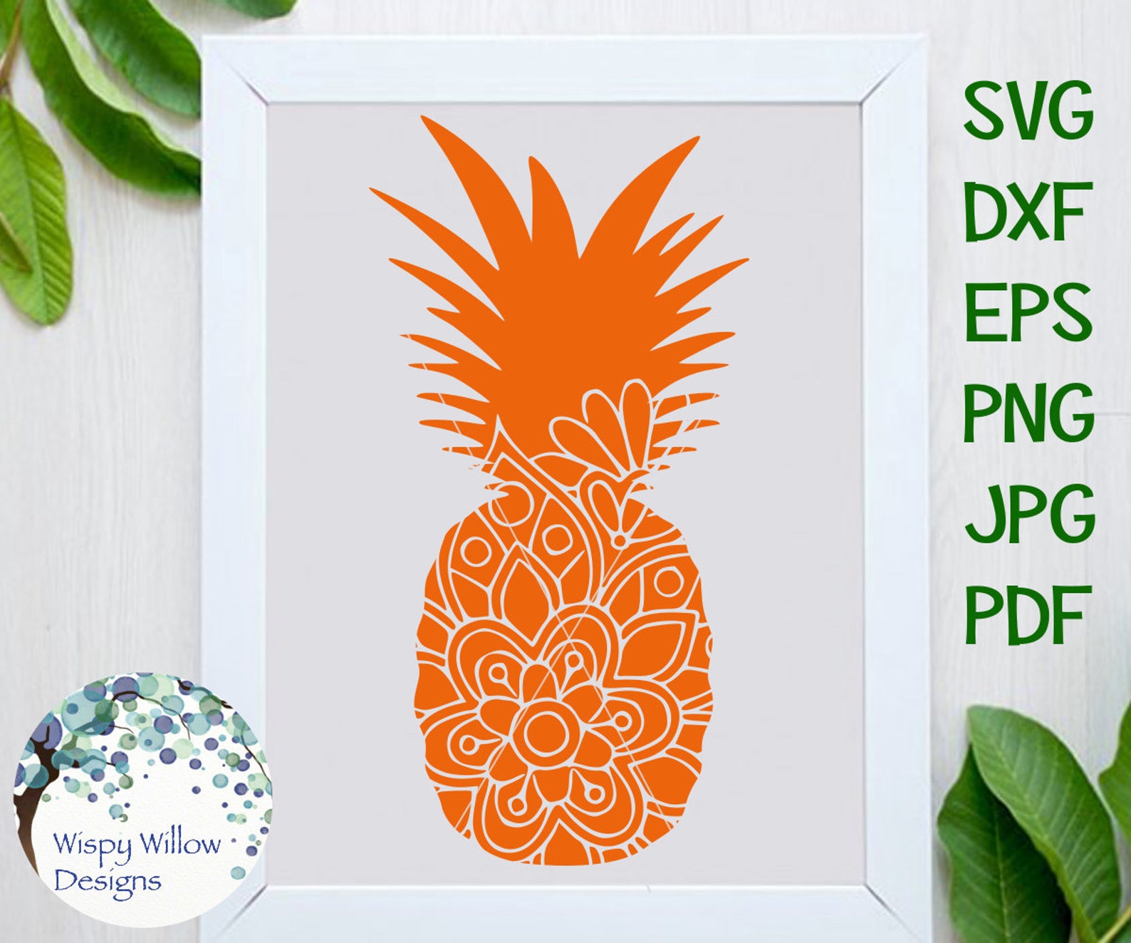 Pineapple Mandala SVG, Pineapple SVG, Floral, Mandala Pineapple Svg ...