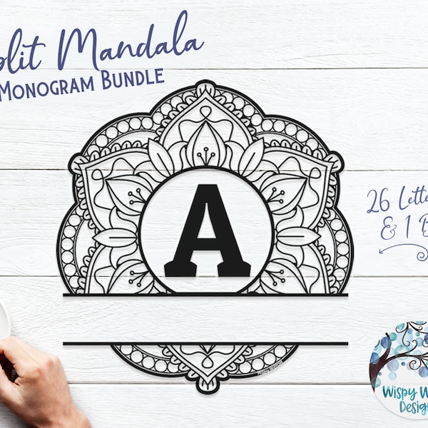 Mandala Letters Svg - Etsy