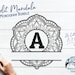 Split Mandala Monogram SVG Bundle, Alphabet Mandala SVG, Split Mandala Svg, Mandala Letters SVG ...