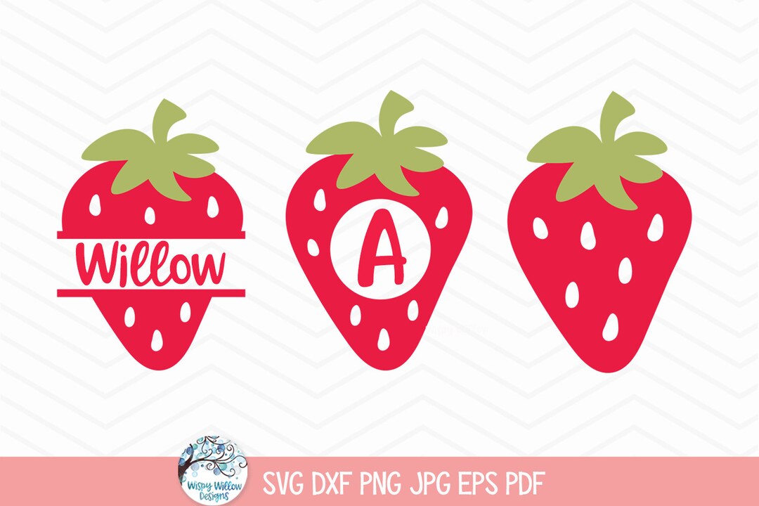 Strawberry SVG Bundle for Cricut, Strawberries Monogram Frame, Summer ...