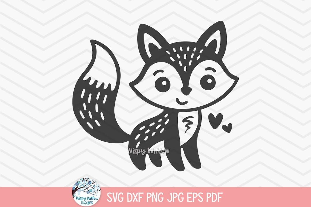 Fox SVG for Cricut, Woodland Fox Doodle Clipart PNG JPG, Whimsical Baby ...