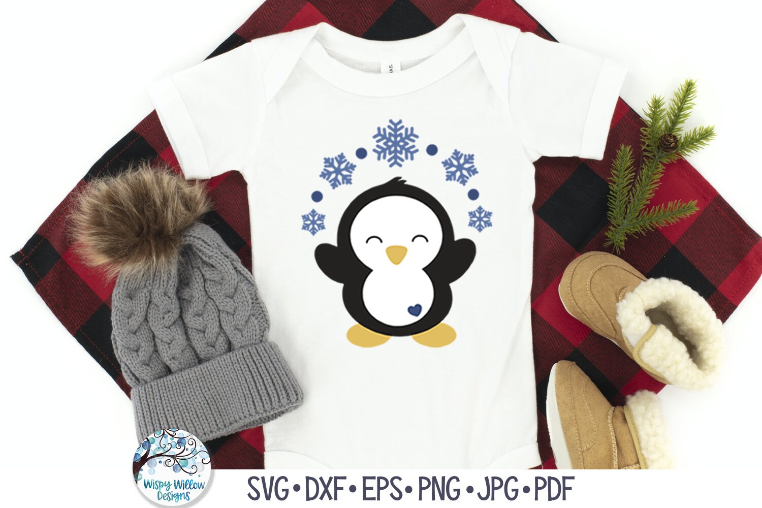 Winter Penguin SVG Bundle, Christmas Penguins With Santa Hat, Penguins ...