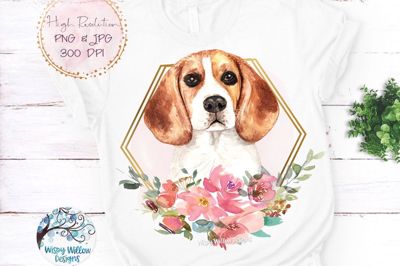 Floral Dog Sublimation Bundle, Watercolor Dog Bundle Png, Dogs With ...