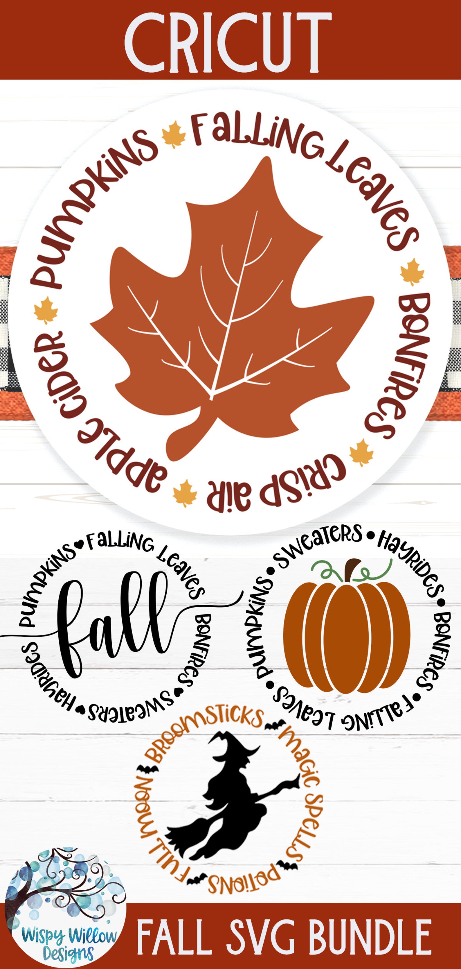 Round Fall SVG Bundle Fall Word Round Fall Circle SVG - Etsy