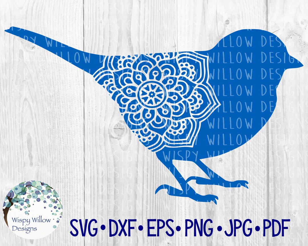 Bird Mandala SVG for Cricut, Animal Mandala, Bird Zentangle, Robbin ...