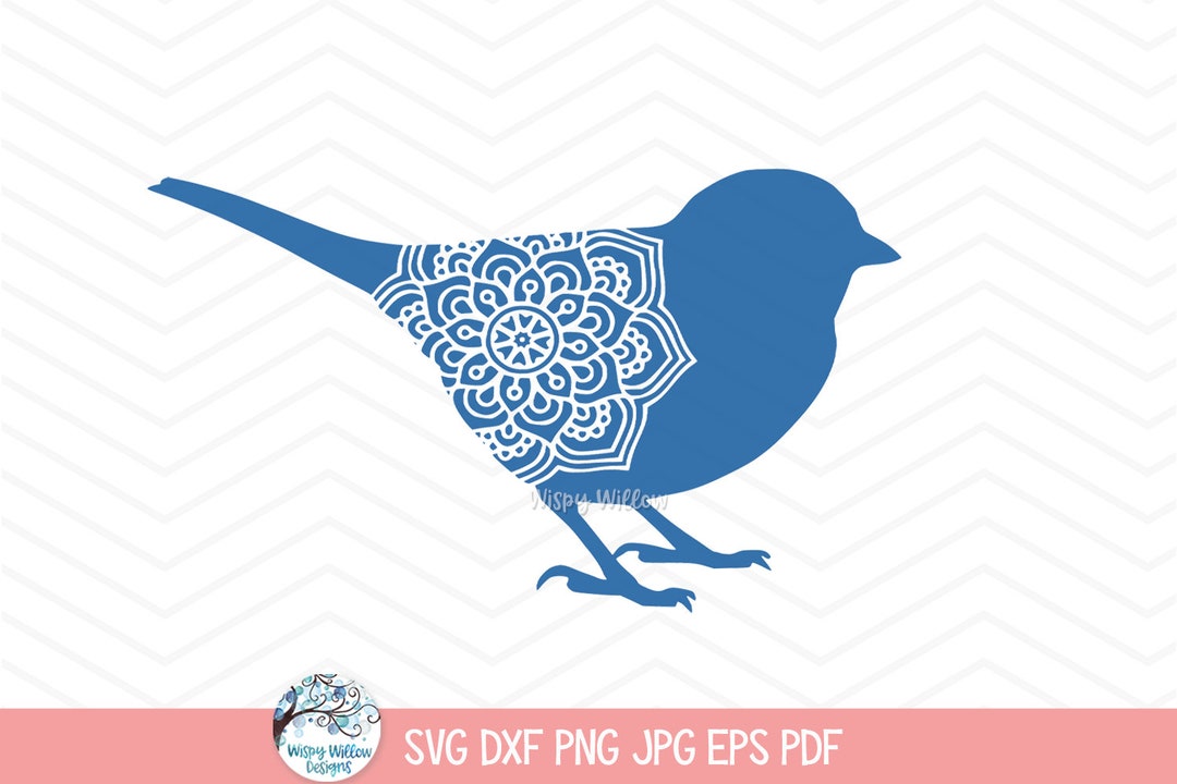 Bird Mandala SVG for Cricut, Animal Mandala, Bird Zentangle, Robbin ...