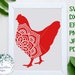 Hen Mandala SVG DXF Chicken Mandala Chicken SVG Pdf Png | Etsy