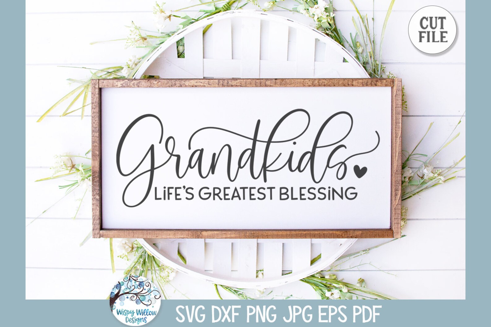 Grandkids Life Greatest Blessing SVG for Cricut, Grandparent Sign PNG ...