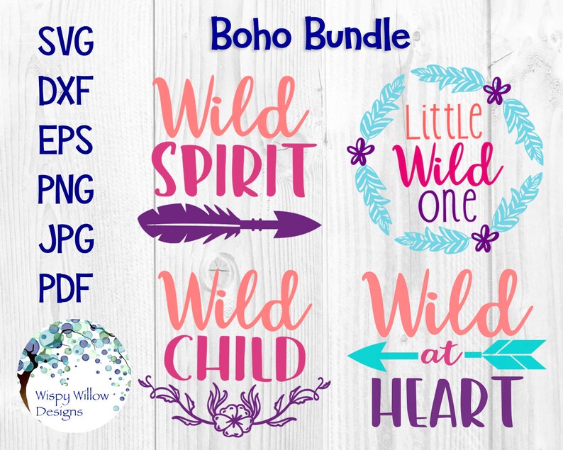 Boho SVG Bundle, Wild Spirit SVG, Little Wild One Svg, Wild Child Svg ...