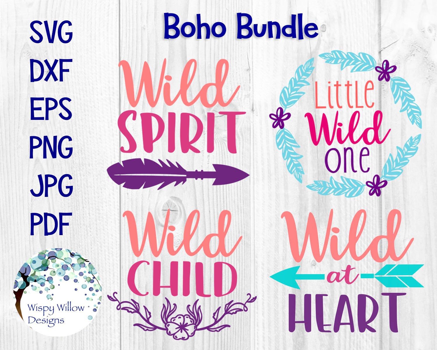 Boho SVG Bundle, Wild Spirit SVG, Little Wild One Svg, Wild Child Svg ...