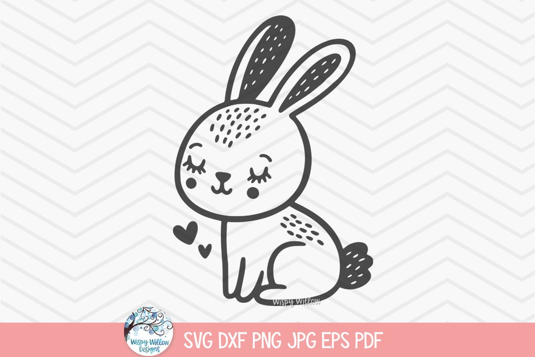 Rabbit SVG for Cricut, Easter Bunny, Baby Animal Clipart PNG, Baby ...