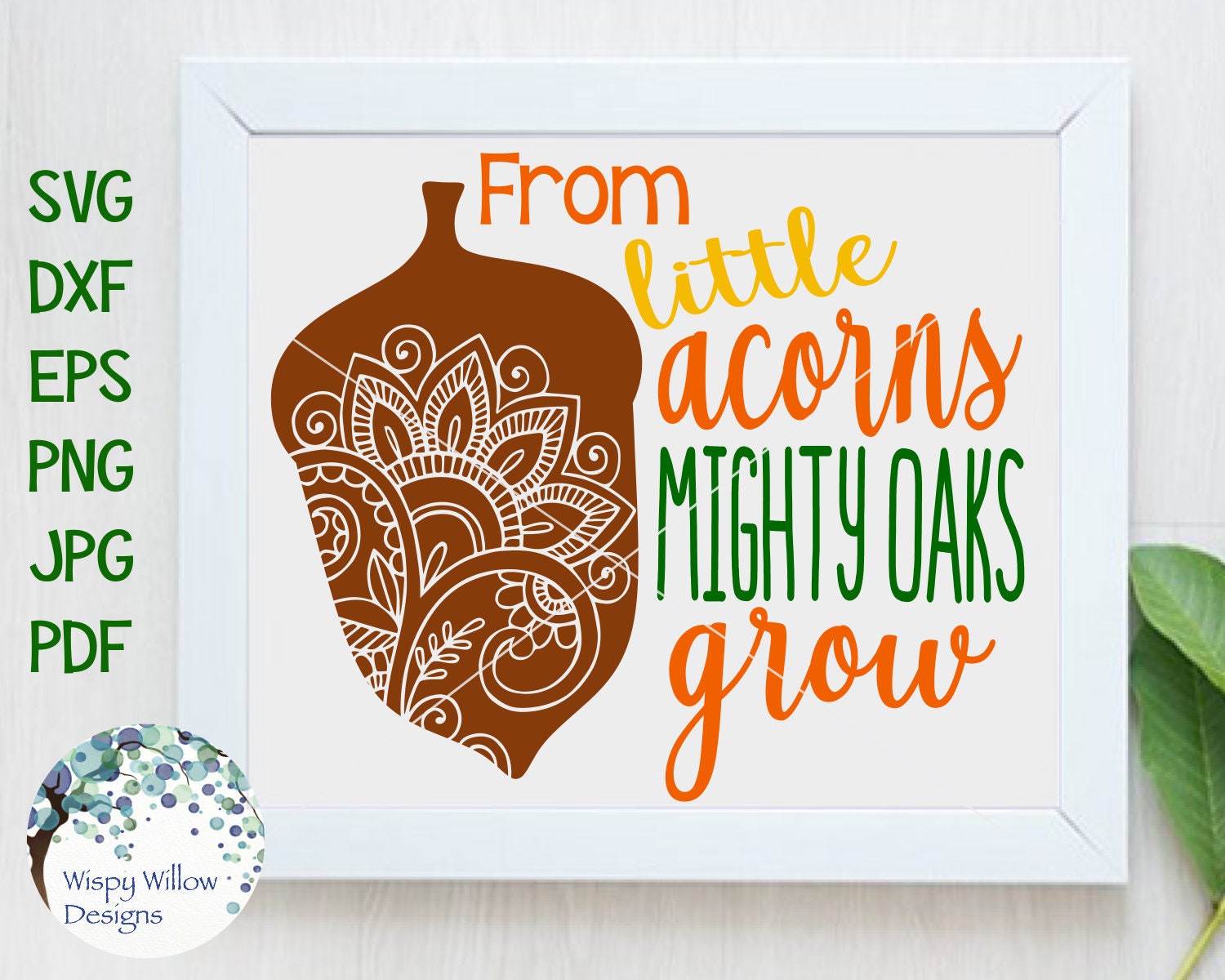 From Little Acorns Mighty Oaks Grow SVG Dxf Png Eps Jpg - Etsy