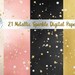 Metallic Sparkle Digital Paper, Gold, Bronze, Rose Gold, Black, Silver ...