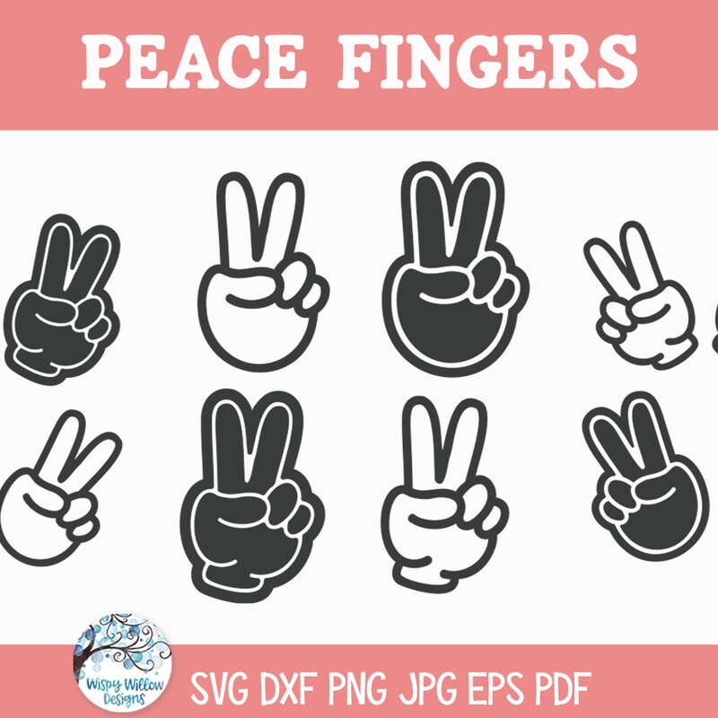 Hand Peace Sign - Etsy