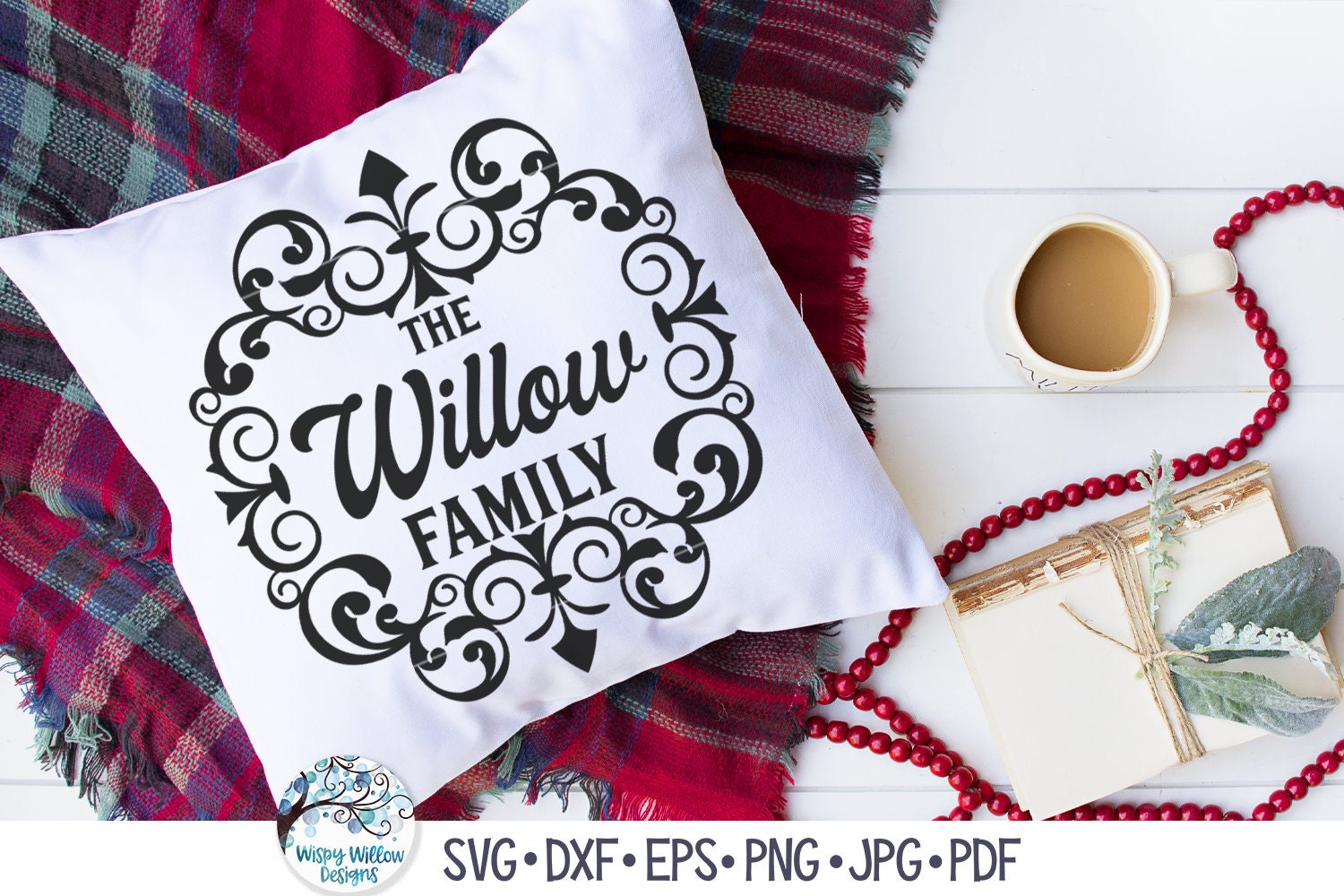 Vintage Family Name Sign Svg, Elegant Front Door Sign Svg, Personalized ...