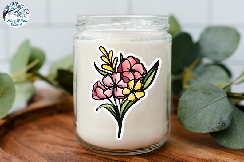 Flower Stickers PNG Printable Flower Stickers Floral - Etsy