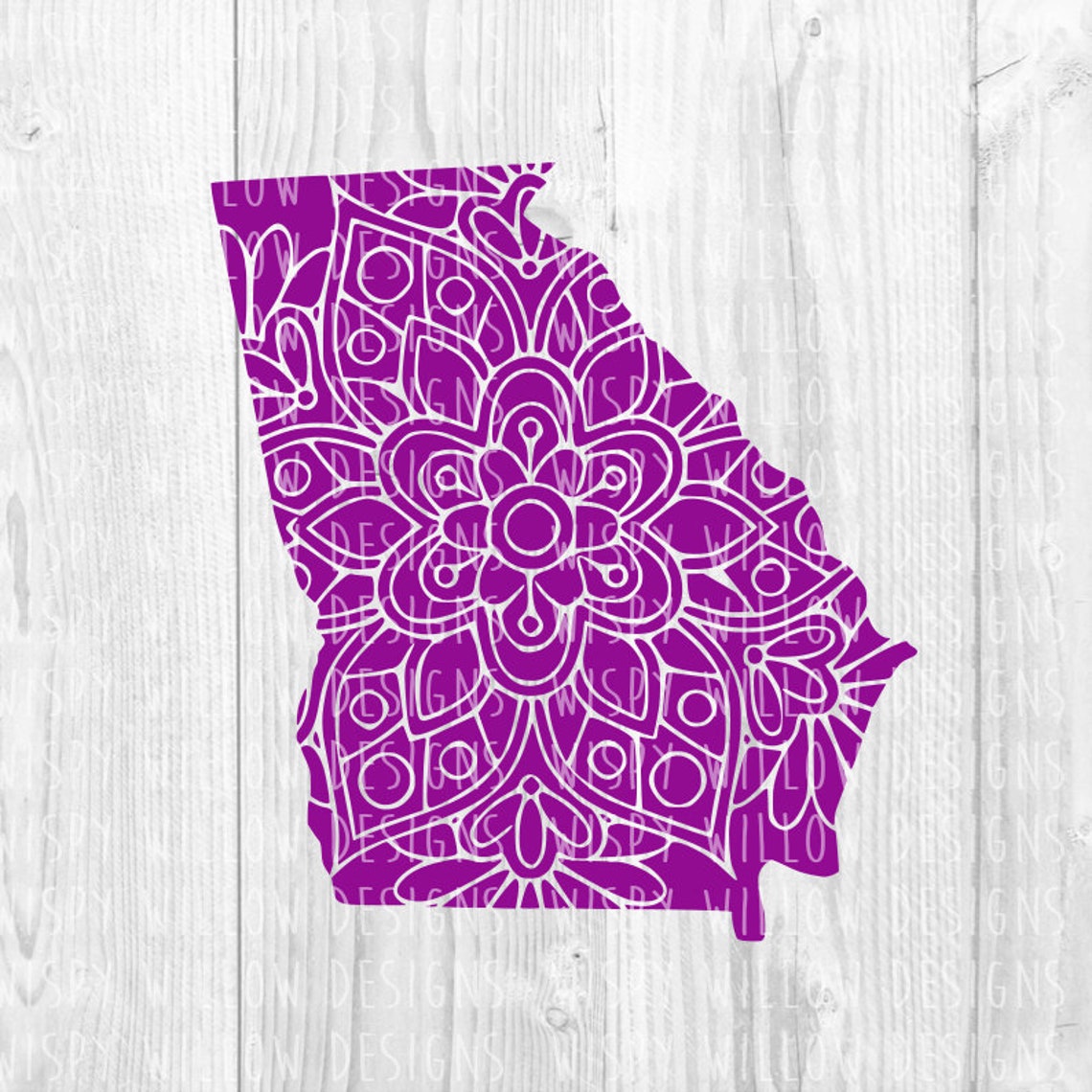 Georgia Mandala SVG for Cricut US State Digital Download - Etsy