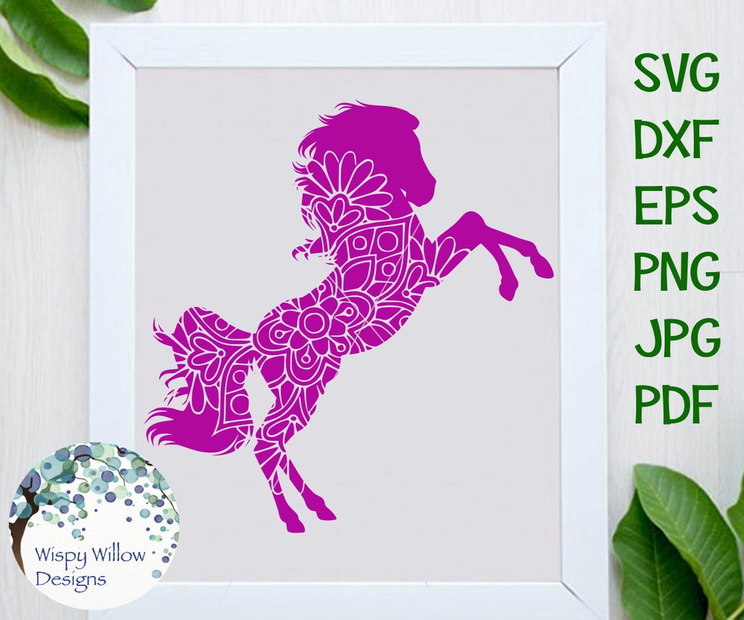 Horse Mandala SVG for Cricut, Animal Mandala PNG, Floral Horse, Horse ...