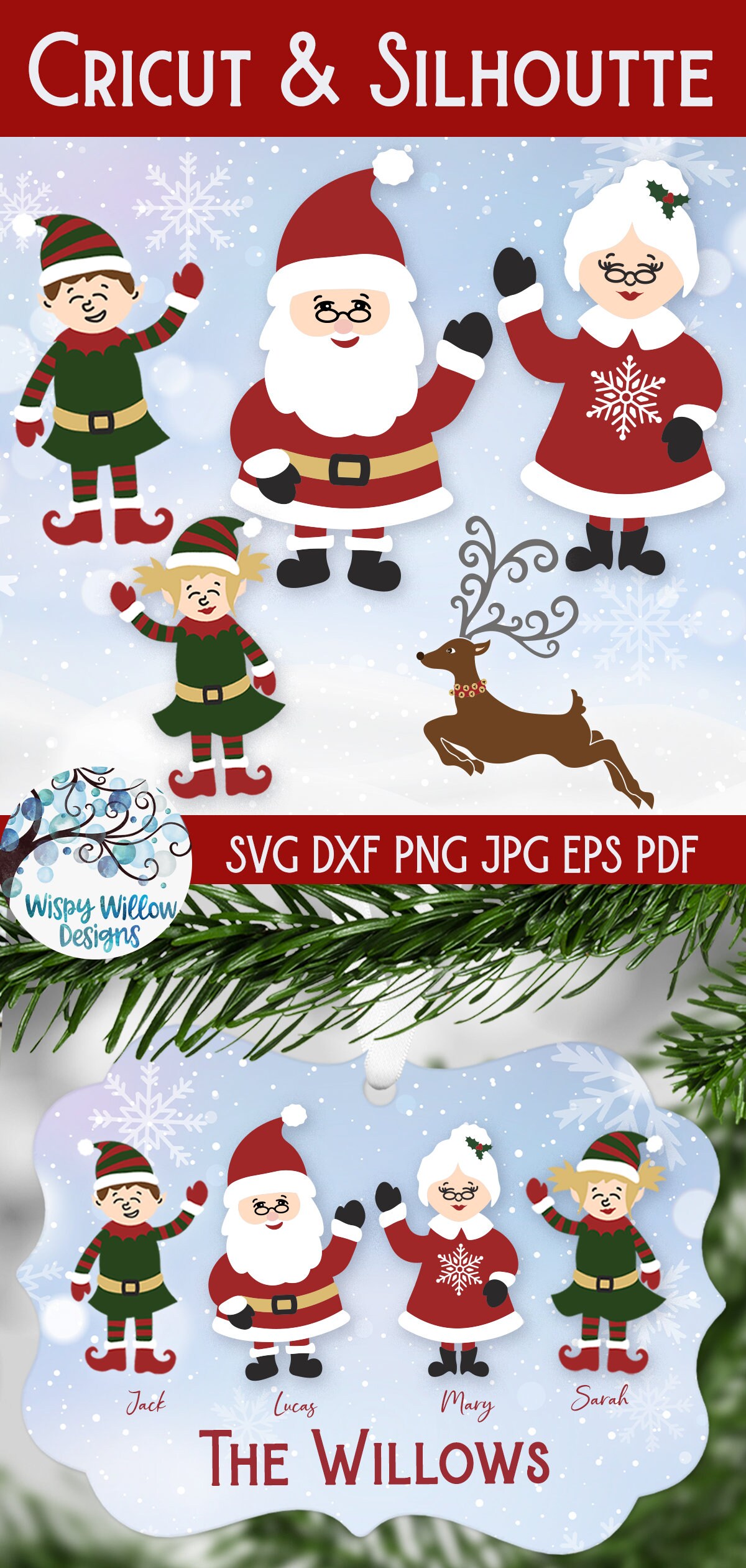 Santa & Family SVG Bundle Santa Claus SVG Ms Claus SVG | Etsy
