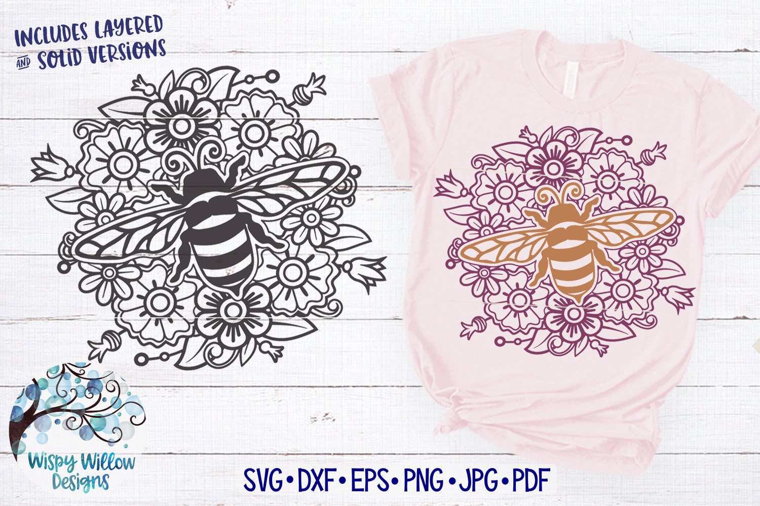 Summer Mandala SVG Bee Mandala Flower Mandala Flamingo | Etsy