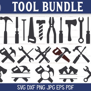 Tool SVG Bundle for Cricut, Construction Clipart Png, Hammers Pliers ...